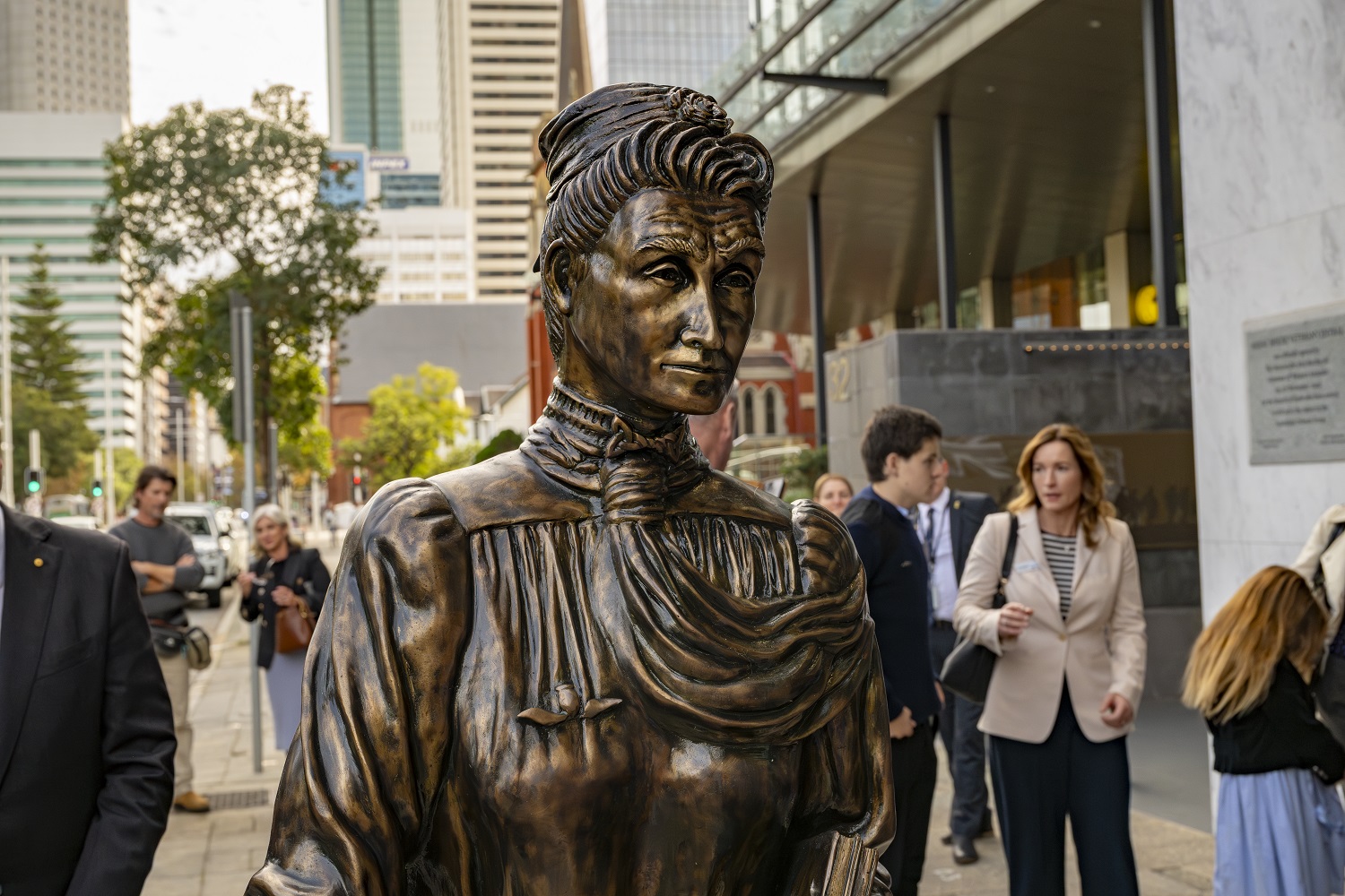 Edith Cowan Statue Unveiled on St George’s Terrace | City of Perth